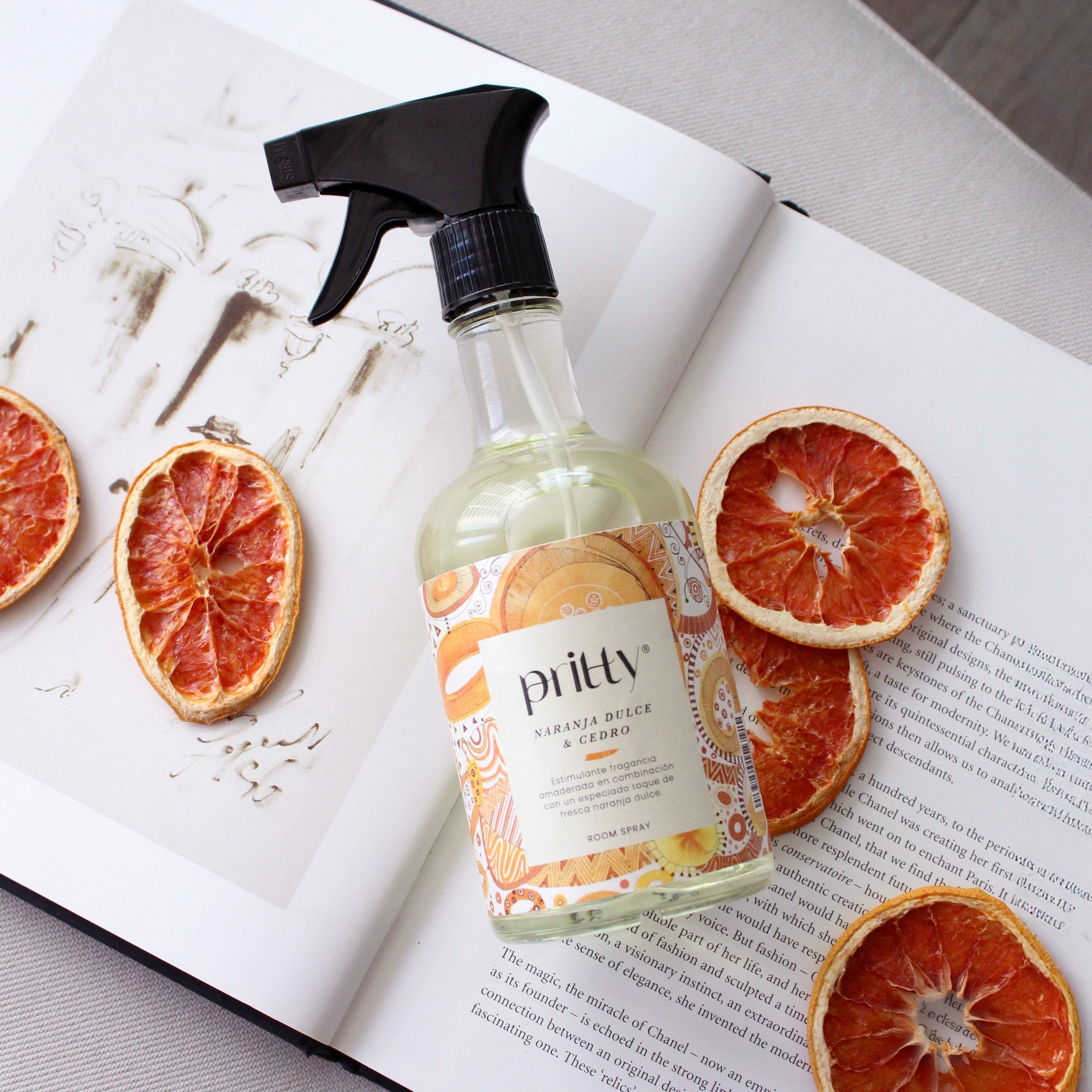 Room Spray Naranja Dulce & Cedro 375 ml – Pritty